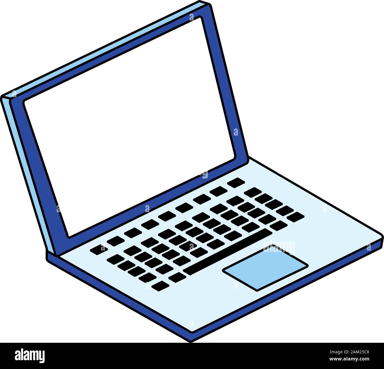 open laptop on white background vector illustration design Stock Vector ...