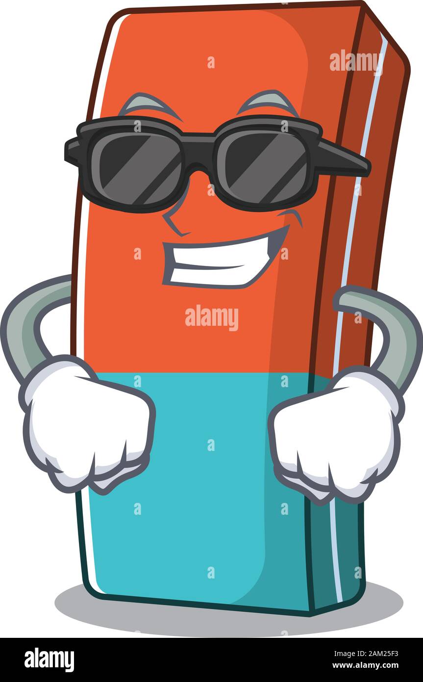 Super cool eraser character wearing black glasses Stock Vector Image ...