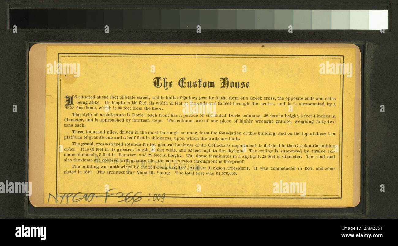The custom house The custom house.; The custom house Stock Photo - Alamy