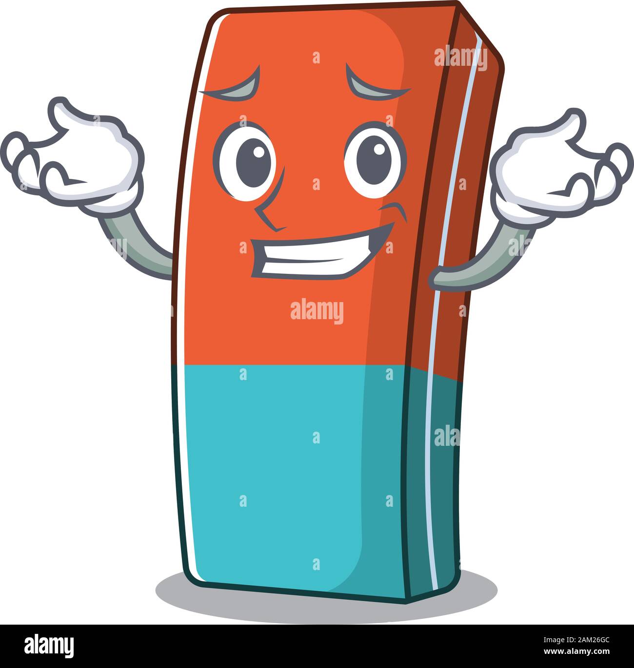 Super Funny Grinning eraser mascot cartoon style Stock Vector Image ...