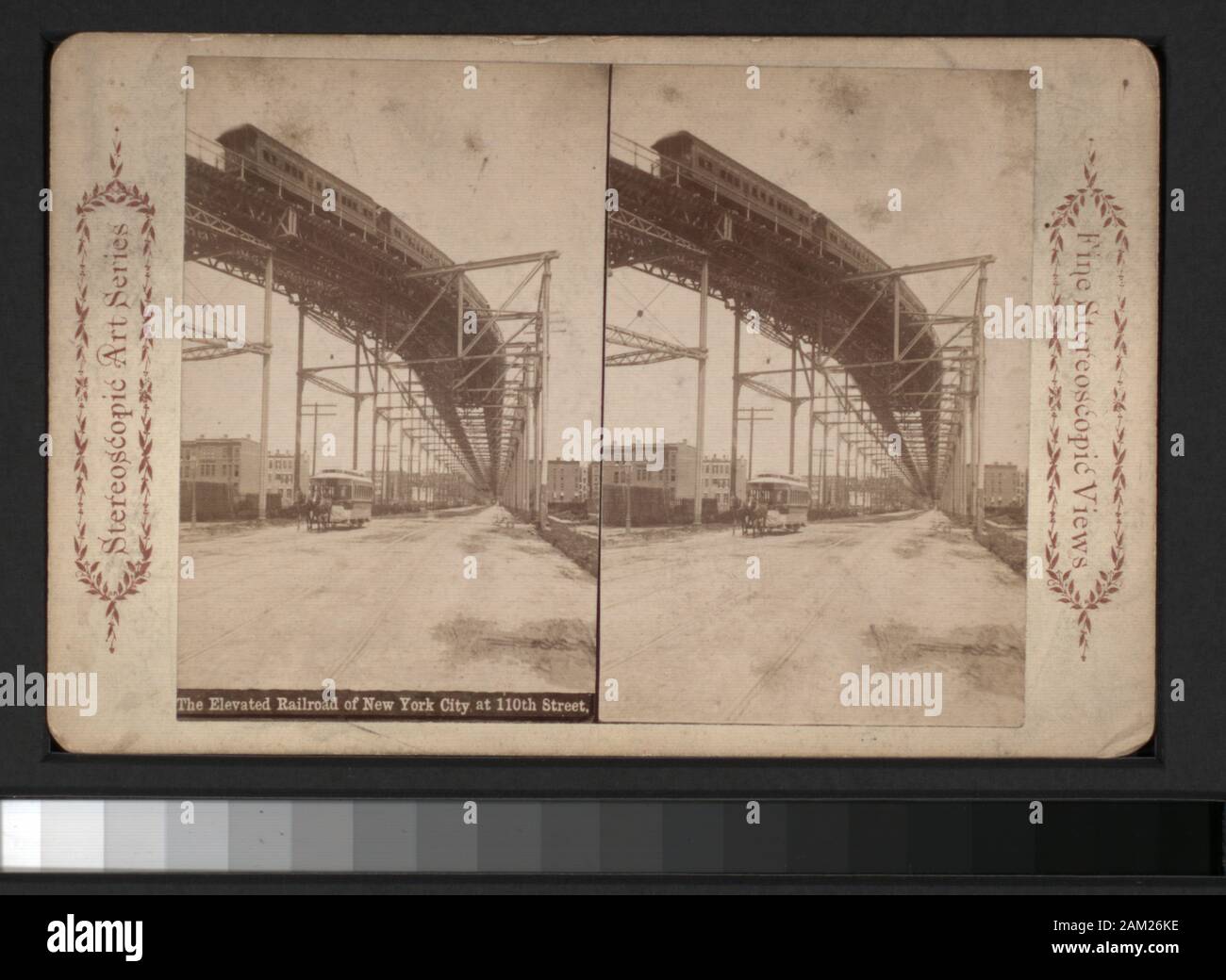 The elevated railroad of New York City at 110th Street The elevated ...