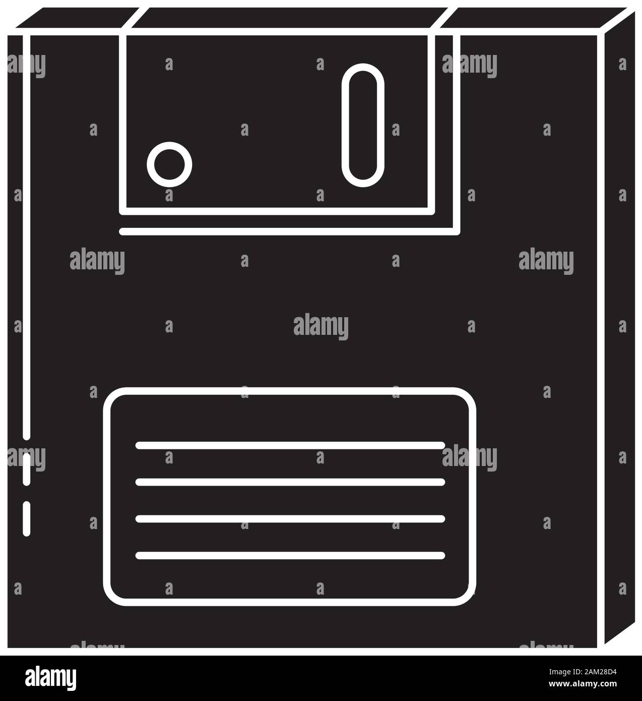 silhouette of floppy of nineties retro style Stock Vector Image & Art ...