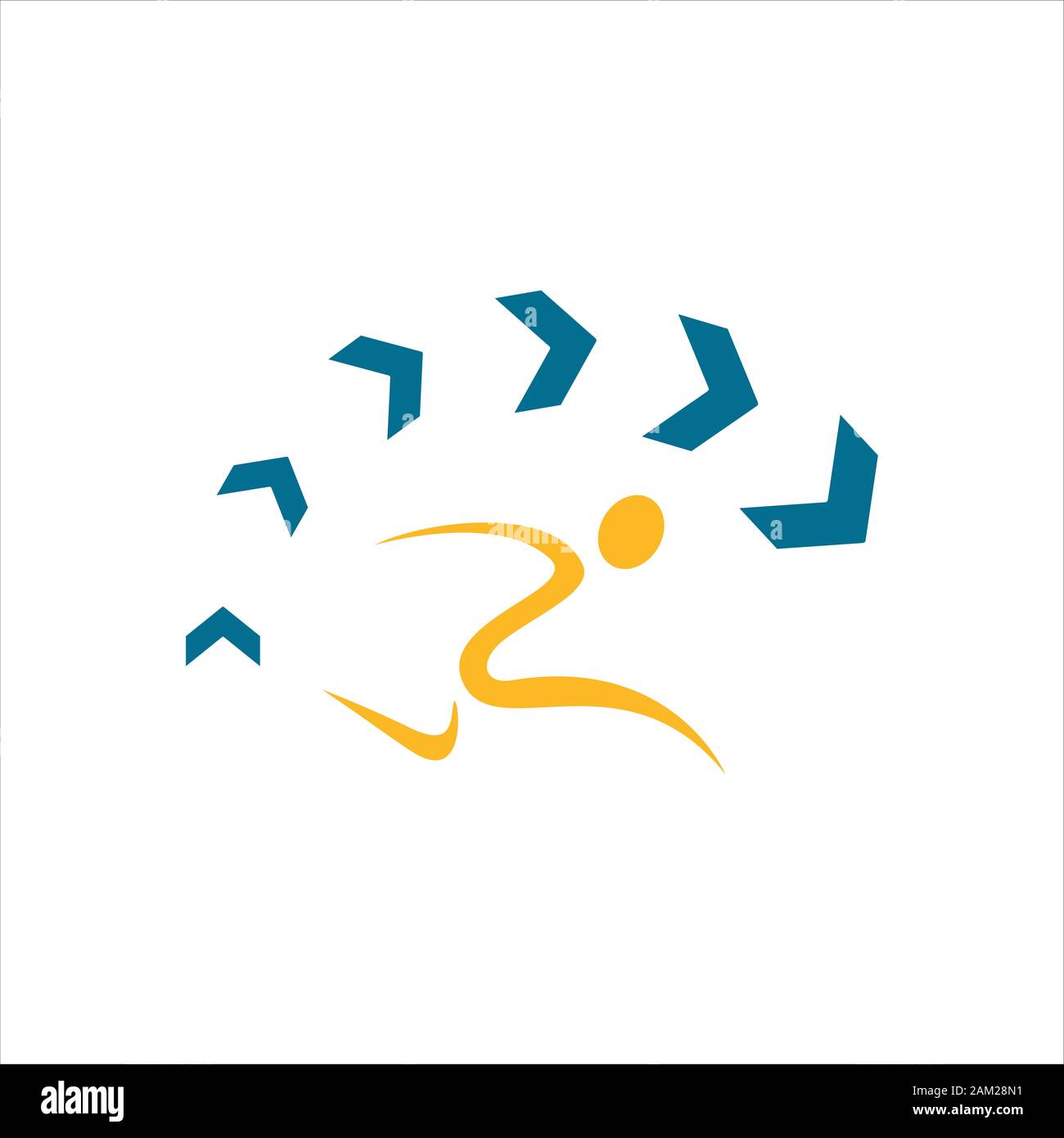 Silhouette man running three Stock Vector Images - Alamy