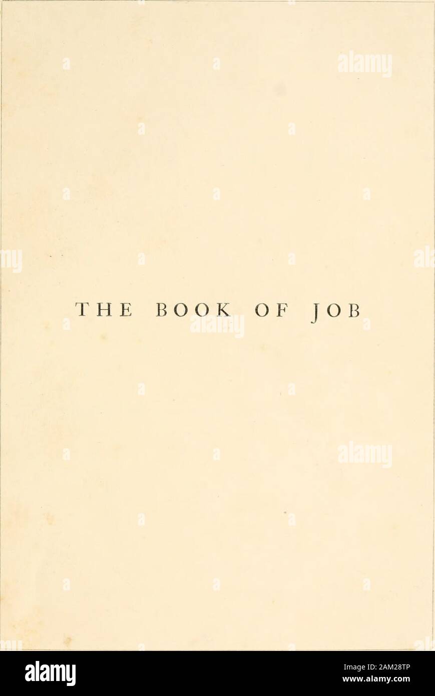 The book of Job . THE BOOK OF JOB ILLUSTRATED WITH FIFTY ENGRAVINGS ...