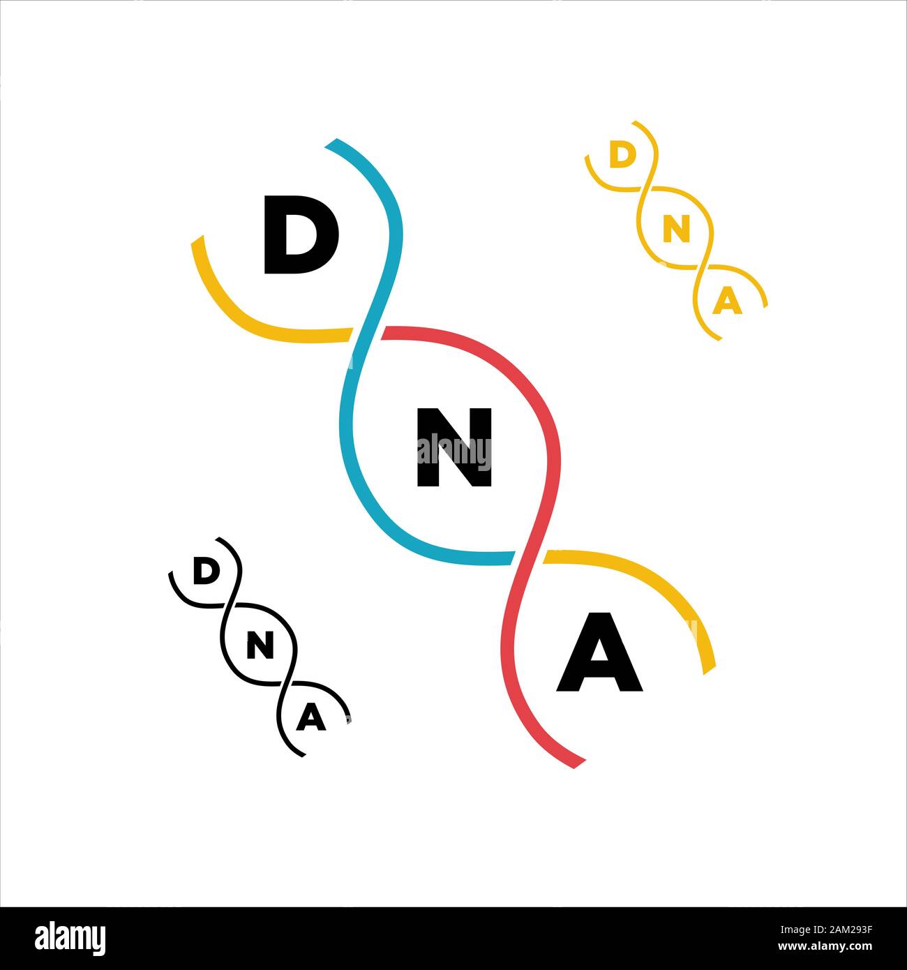 modern DNA logo symbol for graphic and web design Stock Vector Image ...