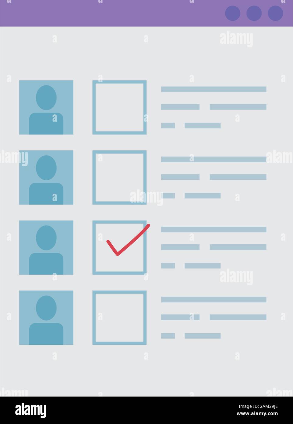 vote form with candidates isolated icon Stock Vector Image & Art - Alamy