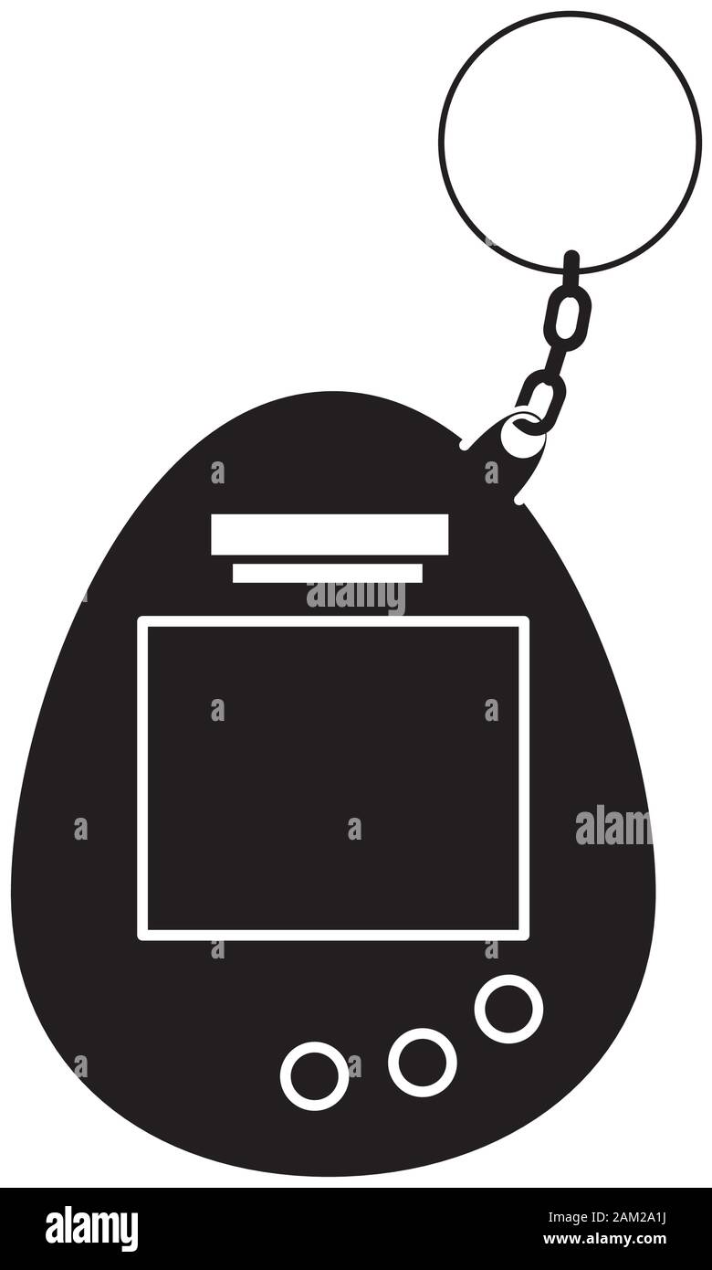 silhouette of video game mascot of nineties style isolated icon Stock ...