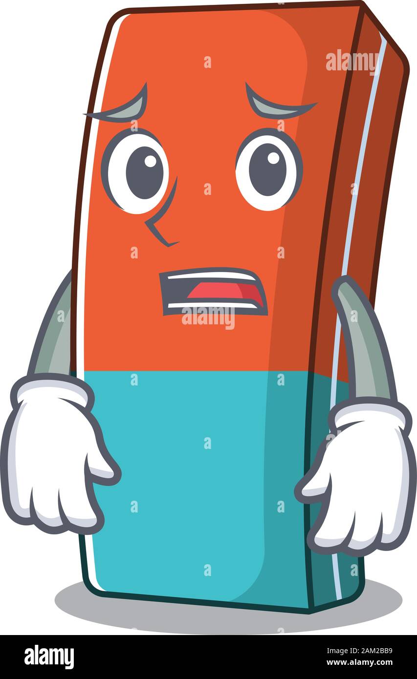 A picture of eraser showing afraid look face Stock Vector Image & Art ...
