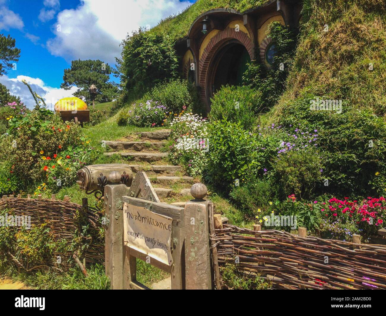 Matamata, New Zealand - December 12th 2019: Hobbiton Movie Set. The ...