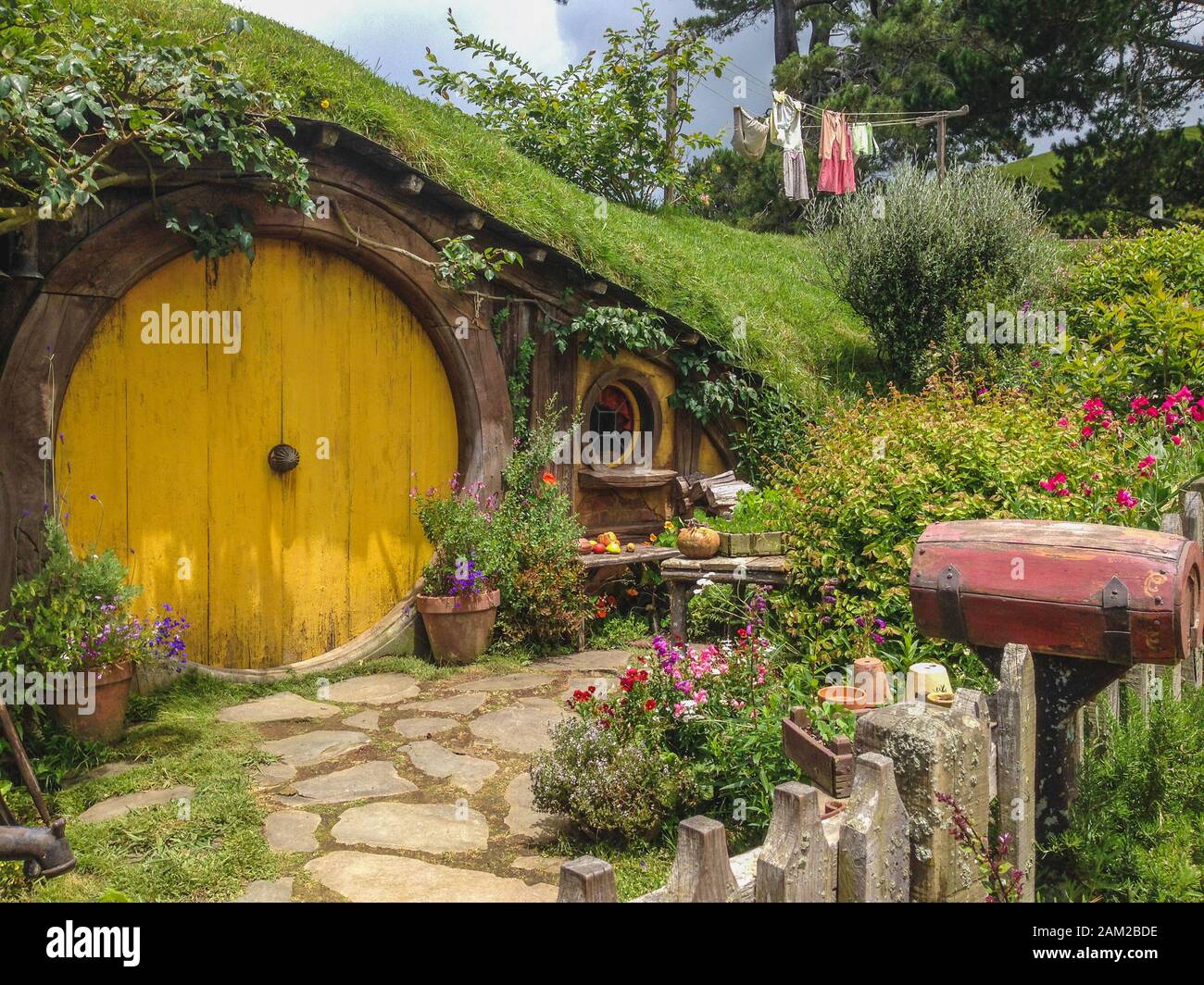 Matamata, New Zealand - December 12th 2019: Hobbiton Movie Set. The ...