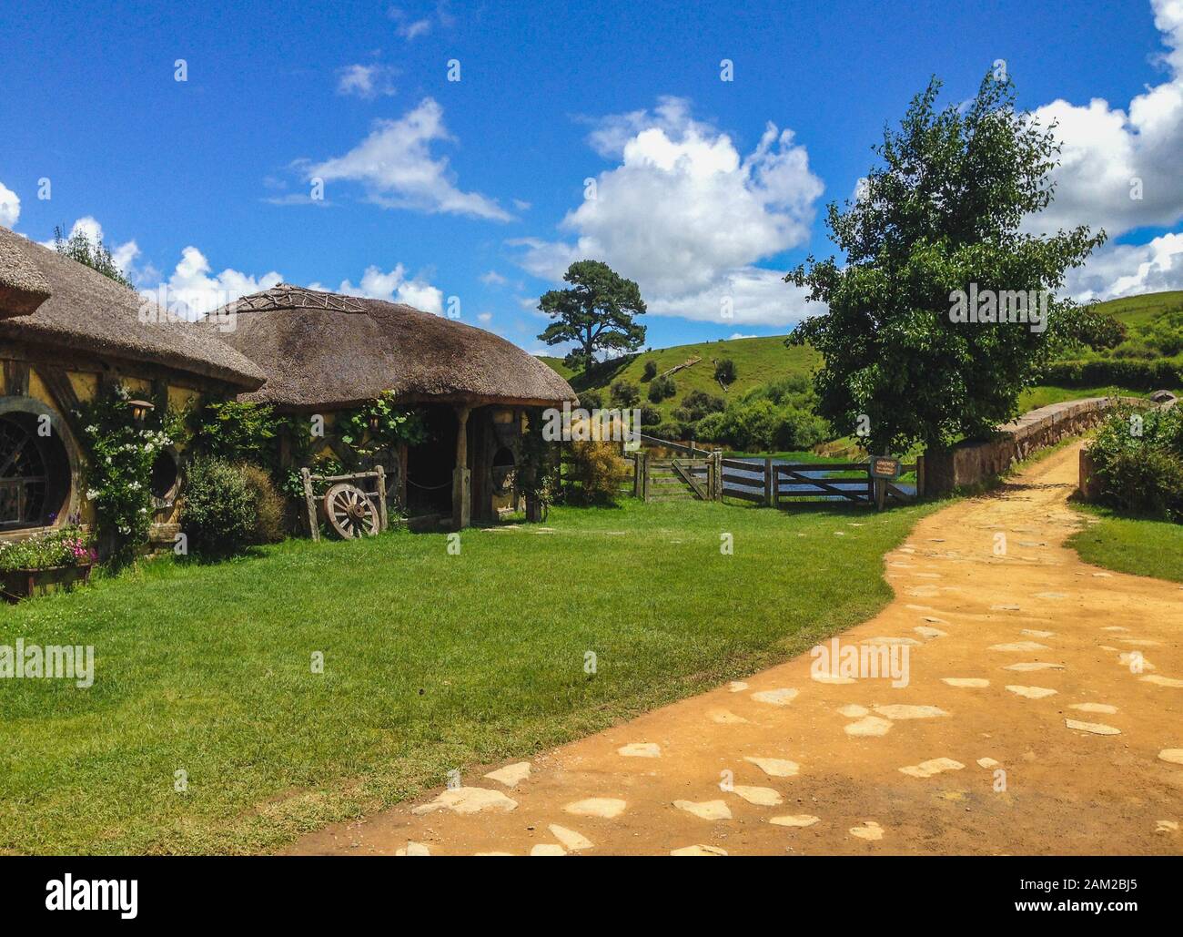 Matamata, New Zealand - December 12th 2019: Hobbiton Movie Set. The ...