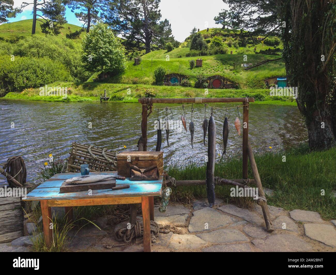 Matamata, New Zealand - December 12th 2019: Hobbiton Movie Set. The ...