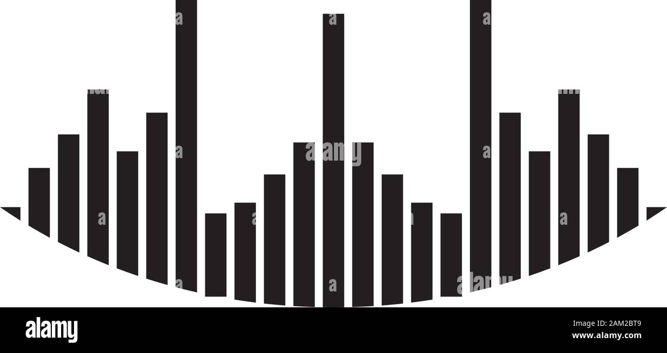 Sound waves vector illustration design template Stock Vector Image ...