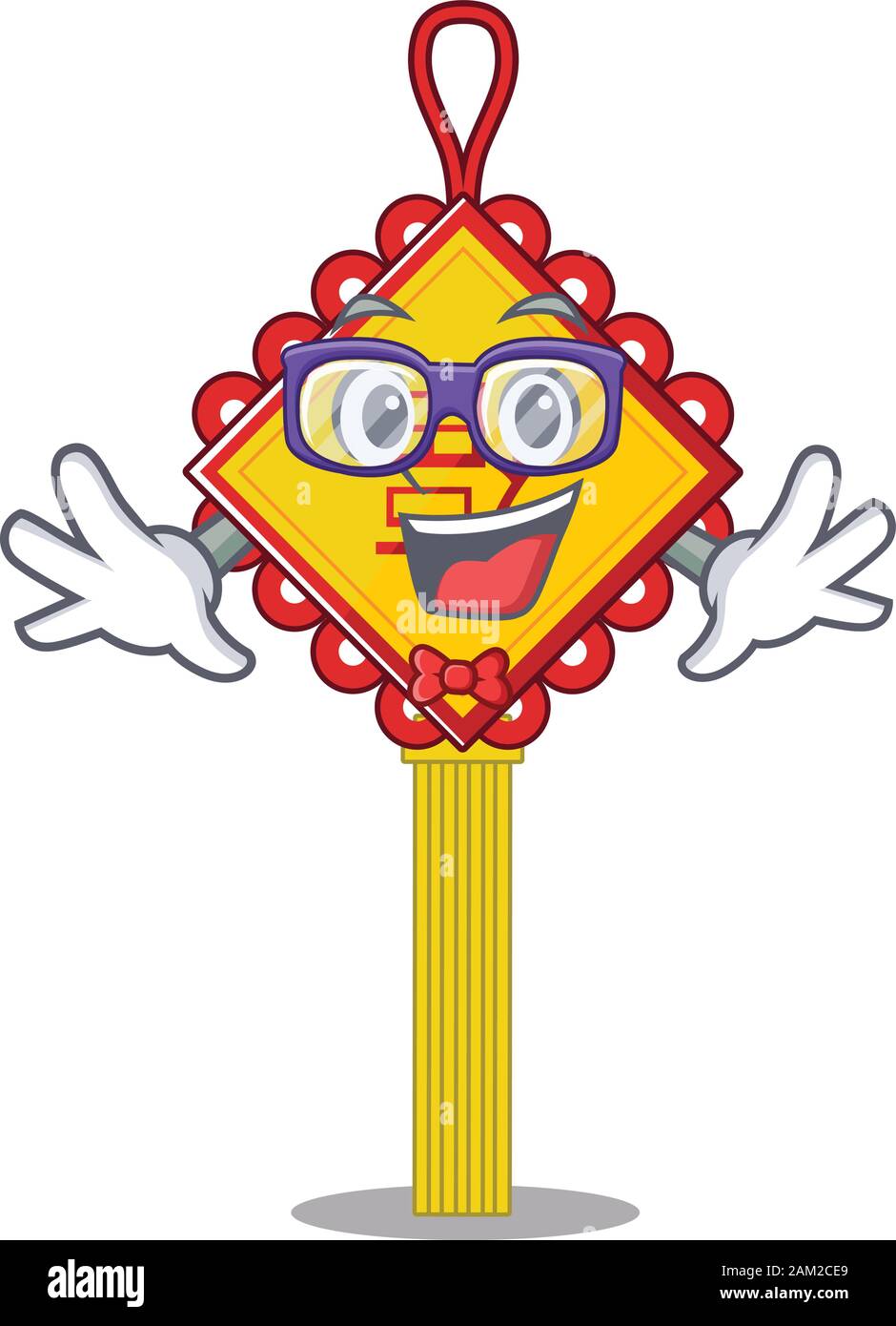 cartoon character of Geek chinese knot design Stock Vector Image & Art ...