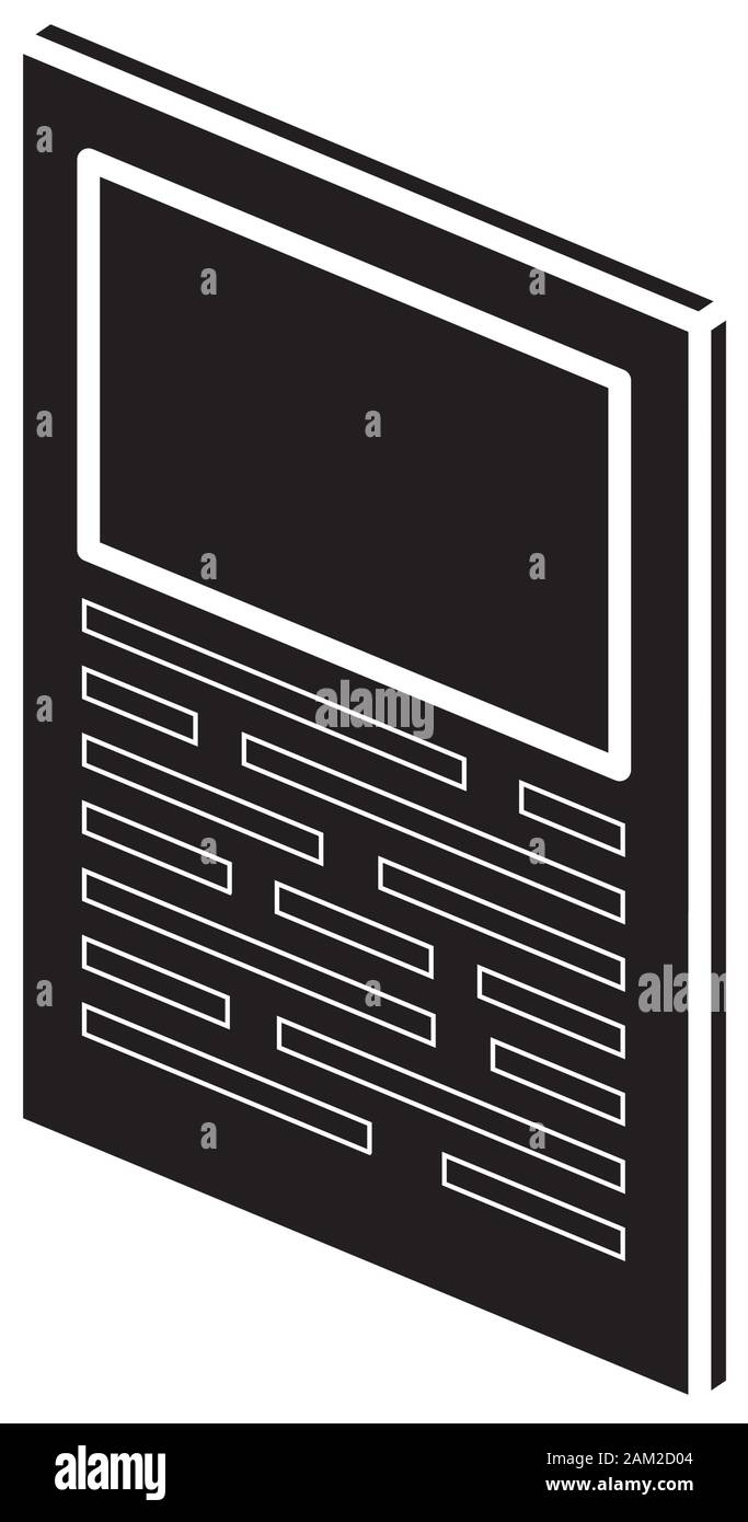silhouette of document paper report isolated icon Stock Vector Image ...