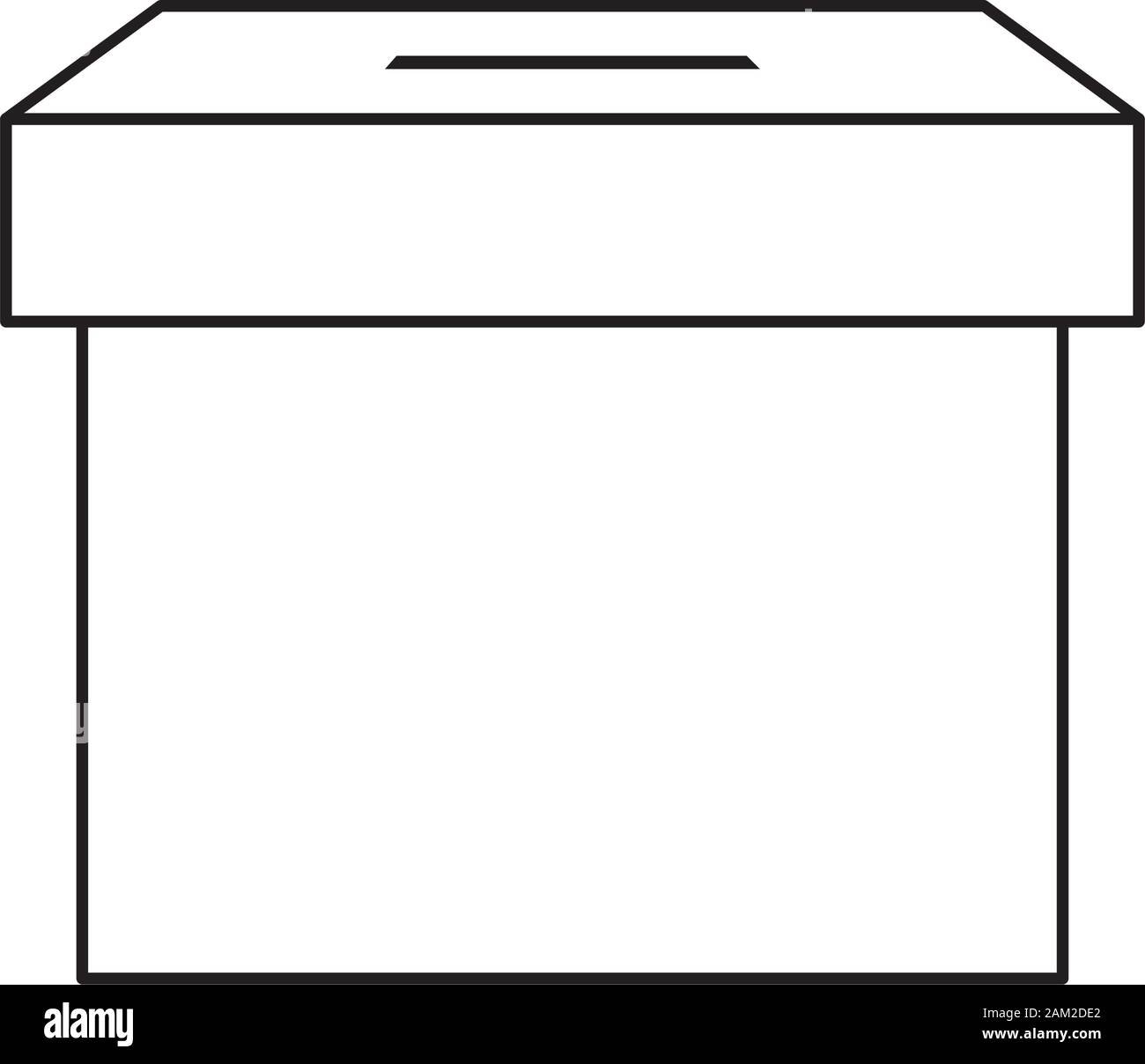 ballot box carton isolated icon Stock Vector Image & Art - Alamy
