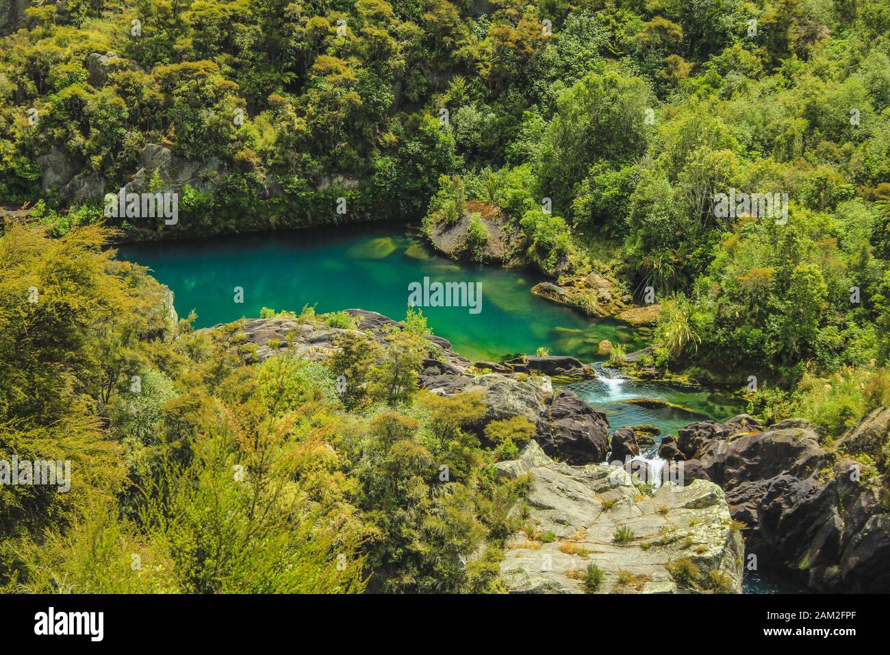 View over Aratiatia Rapids in Taupo, North Island, New Zealand Stock ...