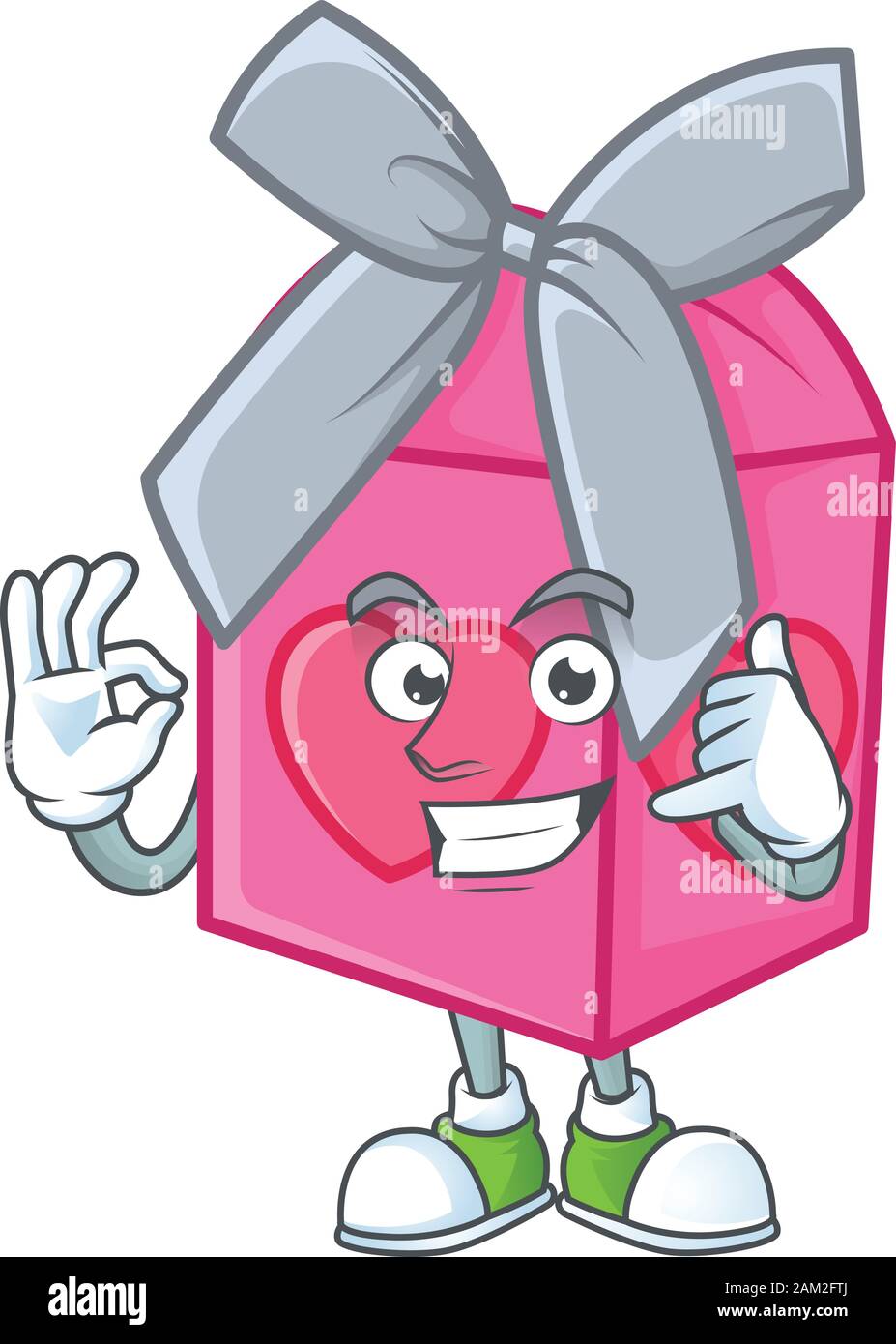 Call me funny love gift pink mascot picture style Stock Vector Image ...