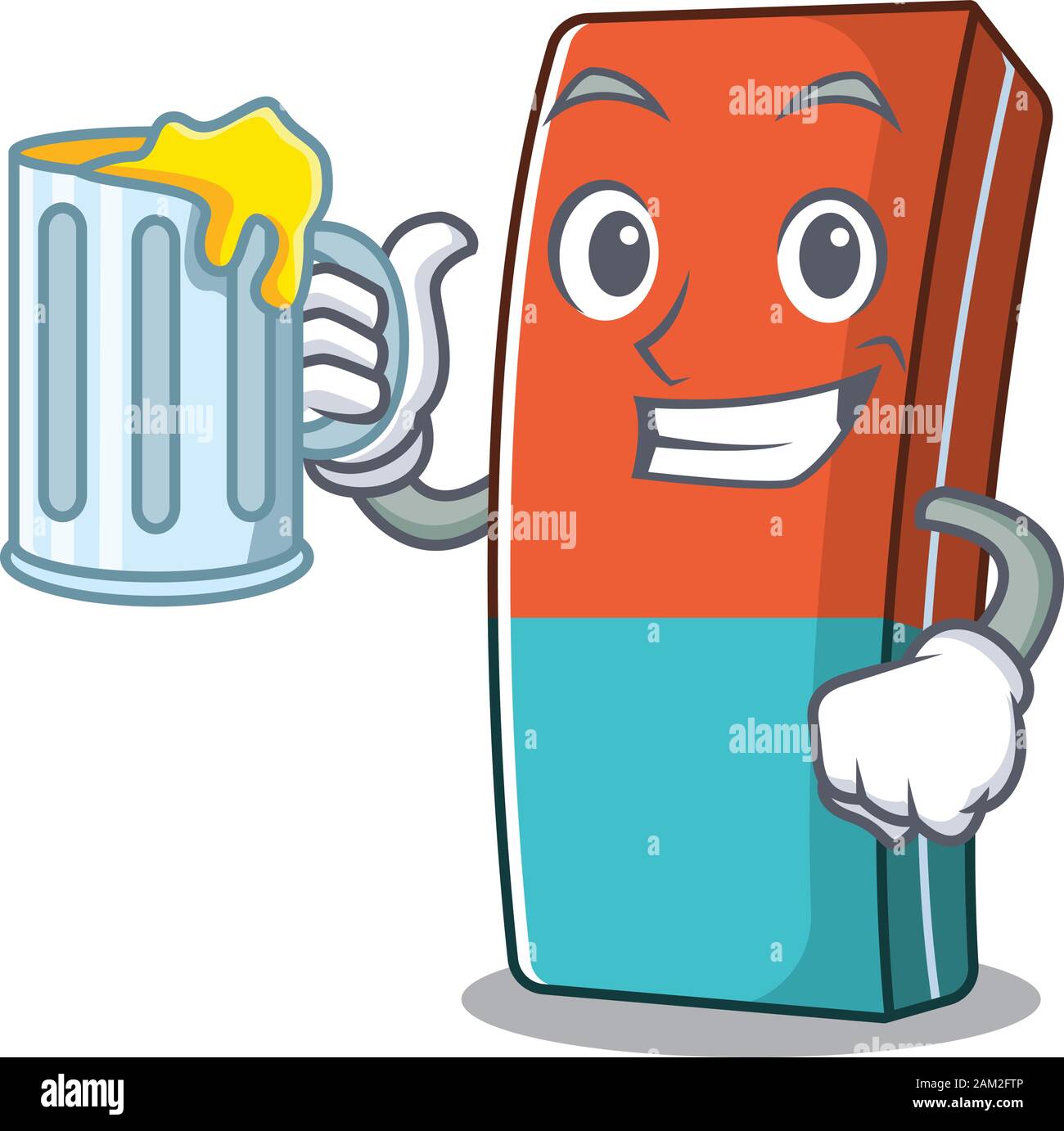 Happy eraser mascot design with a big glass Stock Vector Image & Art ...