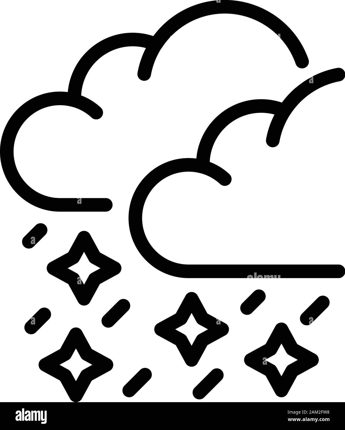 Snowflake cloud icon, outline style Stock Vector Image & Art - Alamy