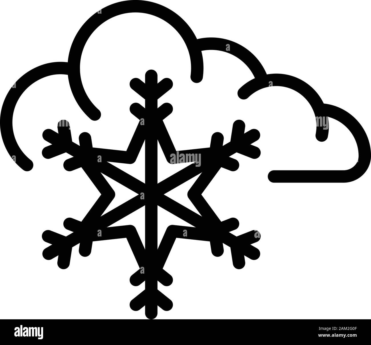Snowflake cloud icon, outline style Stock Vector Image & Art - Alamy