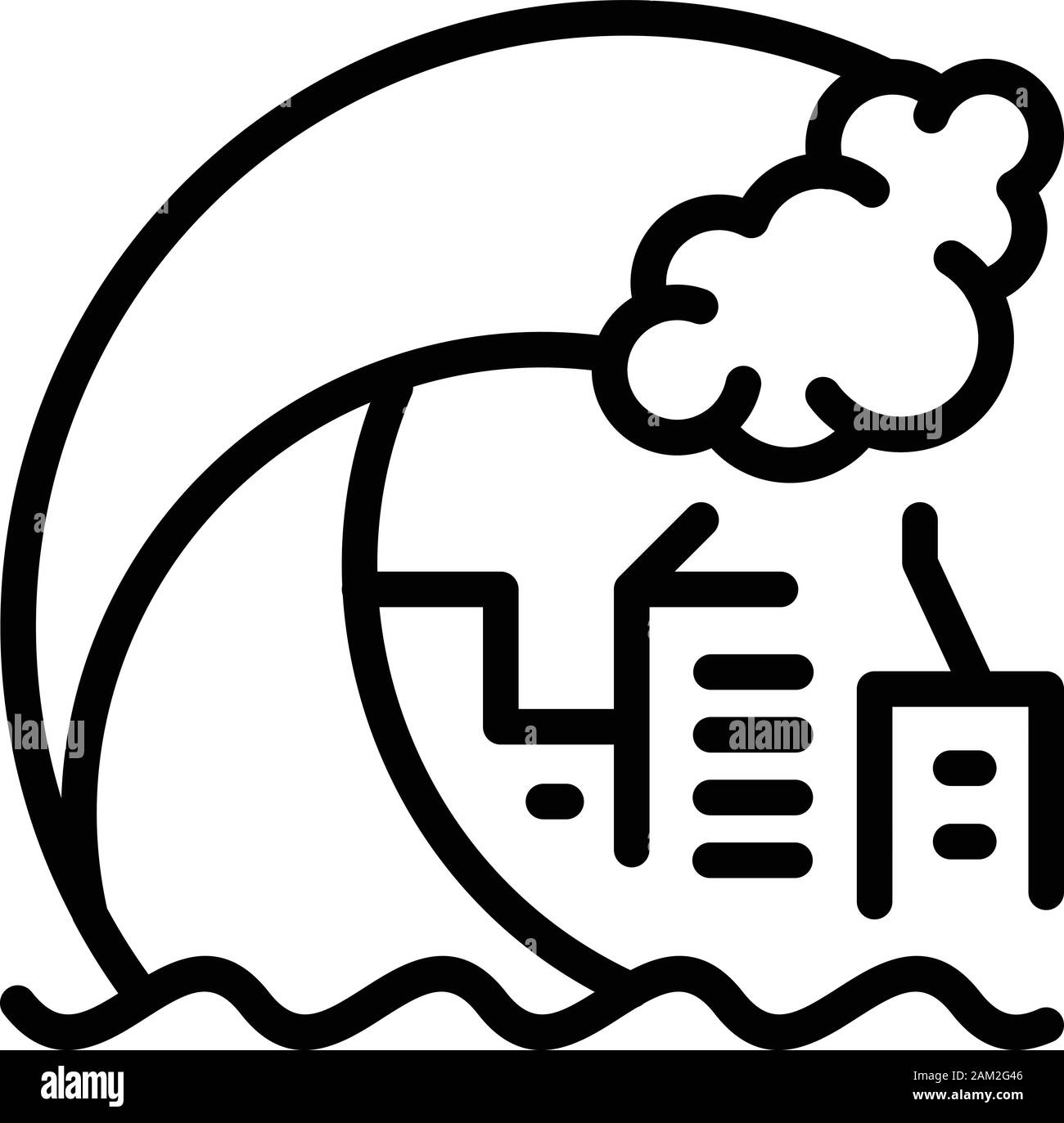 Tsunami water flood city Cut Out Stock Images & Pictures - Alamy