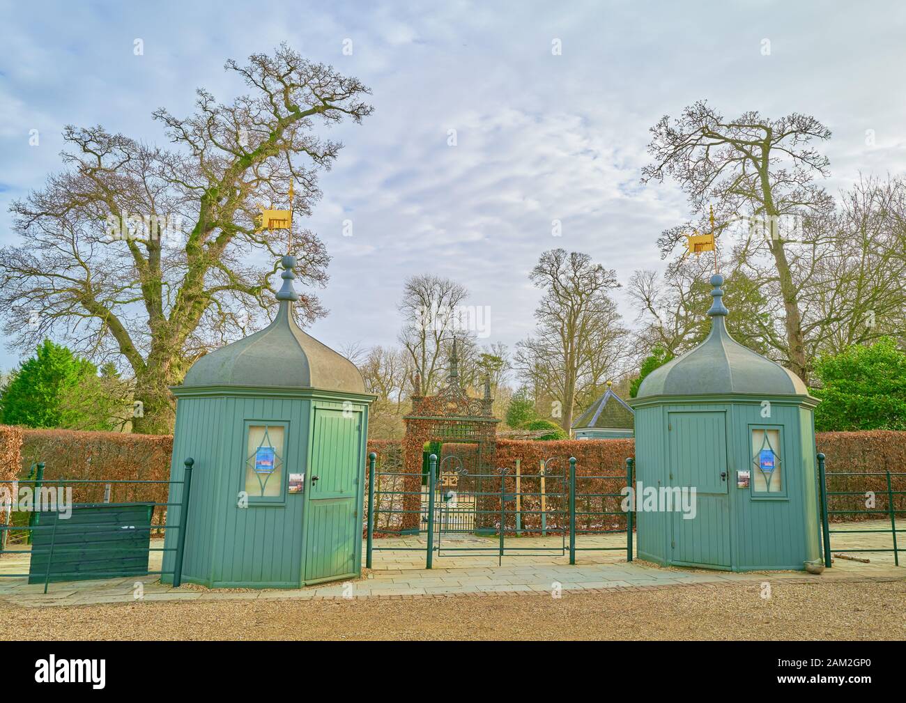 Entrance to Garden of Surprises at Burghley House, an elizabethan ...