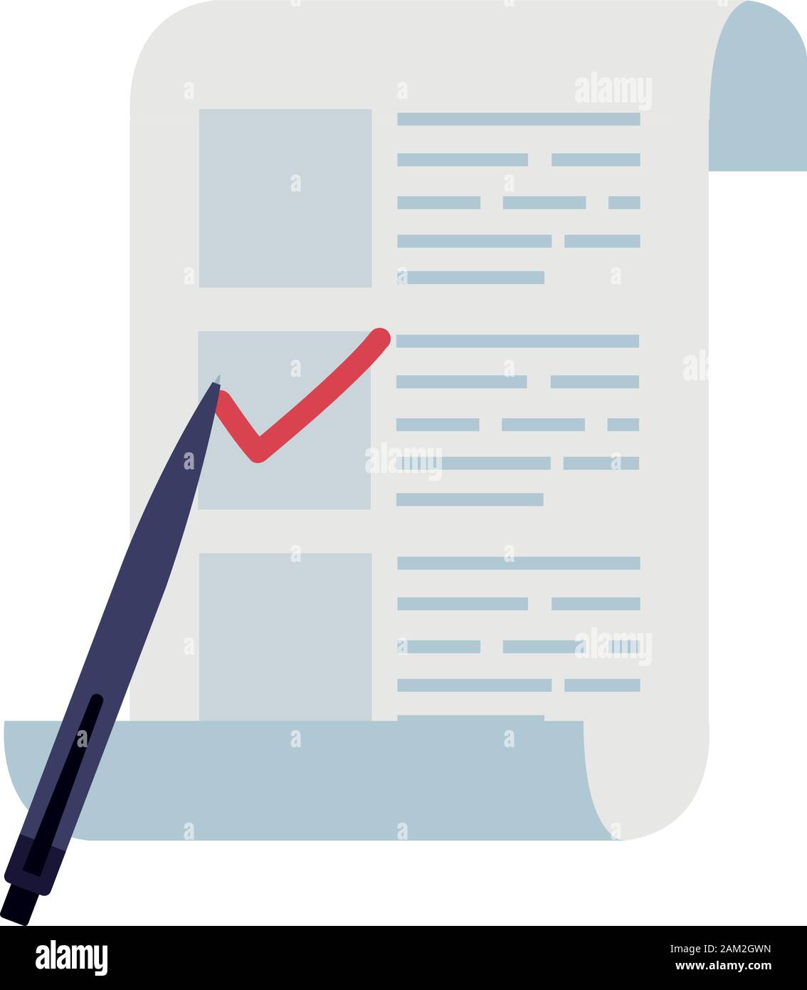 vote form with pen isolated icon Stock Vector Image & Art - Alamy