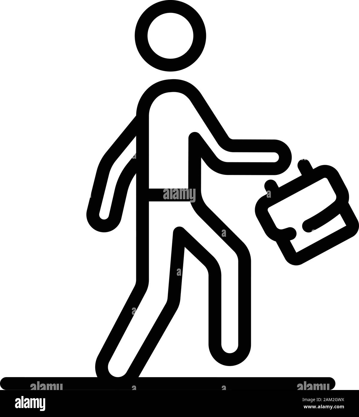 Falling person icon outline Black and White Stock Photos & Images - Alamy