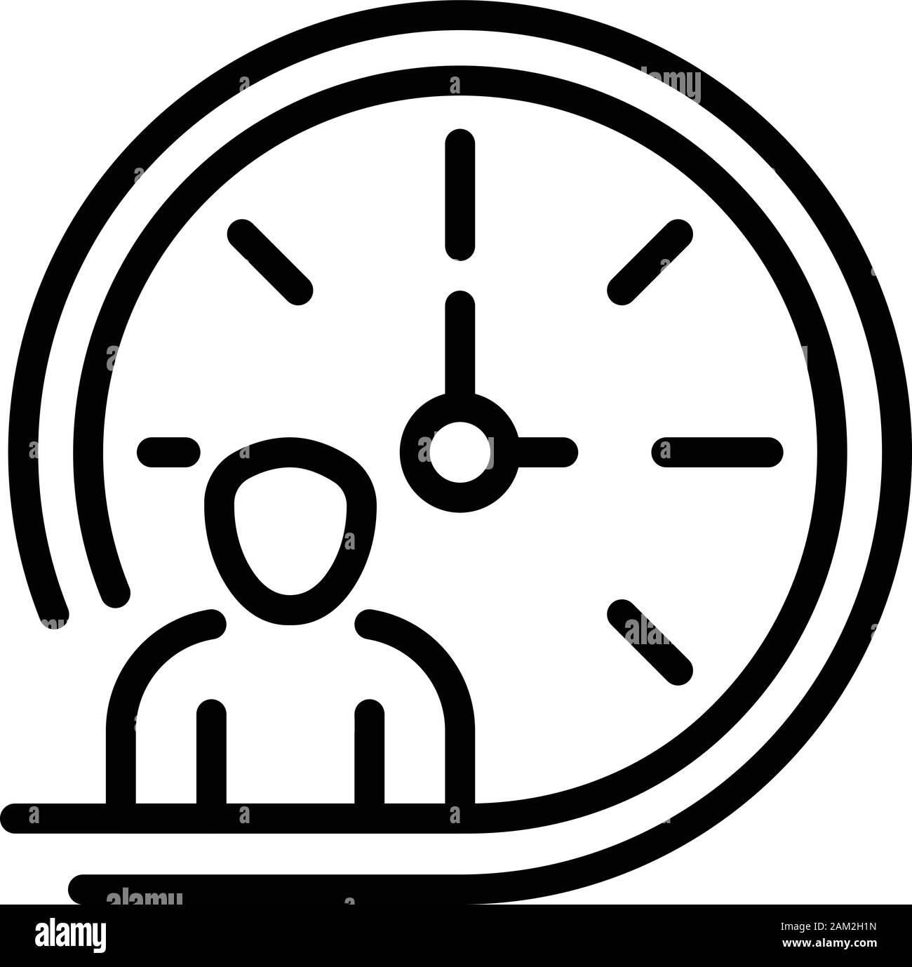 Work time icon, outline style Stock Vector Image & Art - Alamy