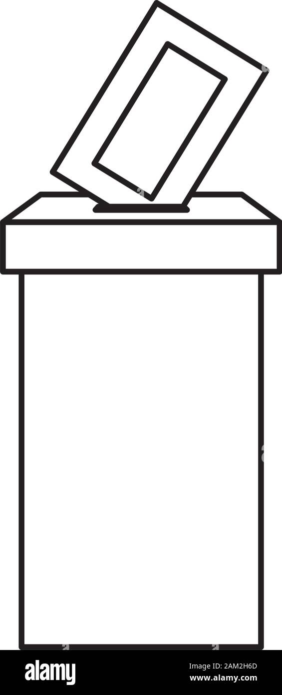 ballot box carton isolated icon Stock Vector Image & Art - Alamy