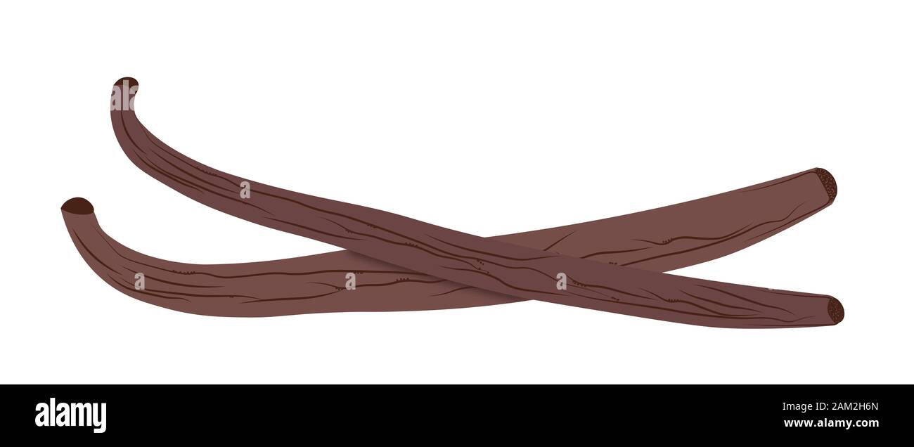 Vanilla sticks isolated on white background Stock Photo - Alamy