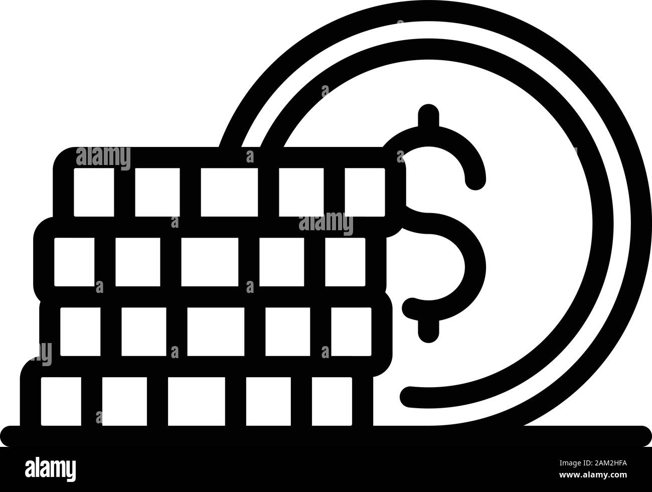 Gold coins stack icon, outline style Stock Vector Image & Art - Alamy