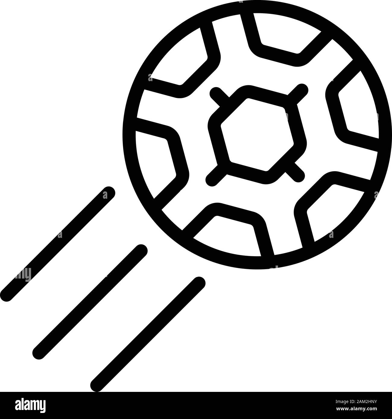 Illustration soccer ball flying Black and White Stock Photos & Images ...