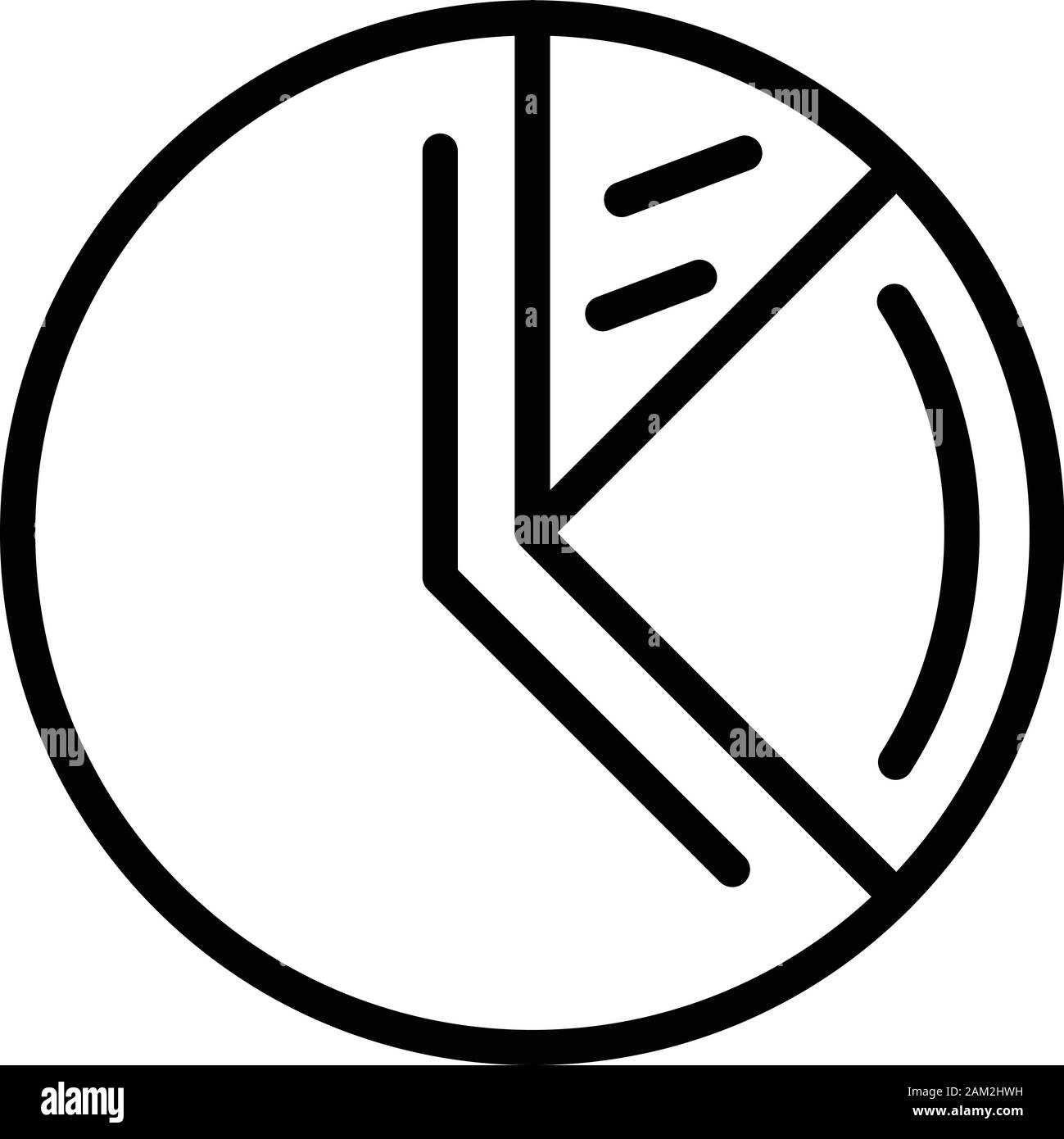 Pie chart icon, outline style Stock Vector Image & Art - Alamy