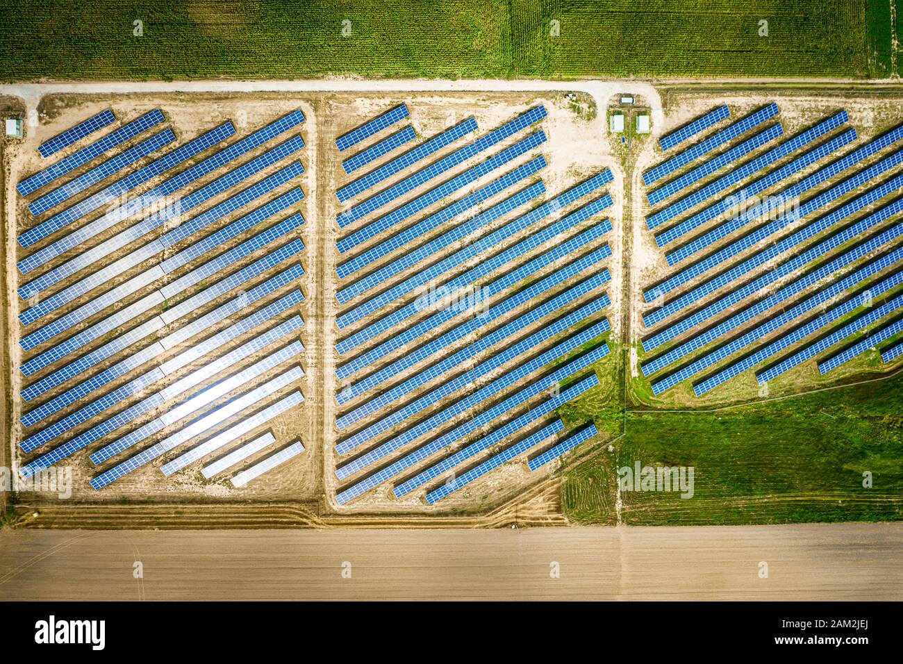 Aerial view big solar power hi-res stock photography and images - Alamy