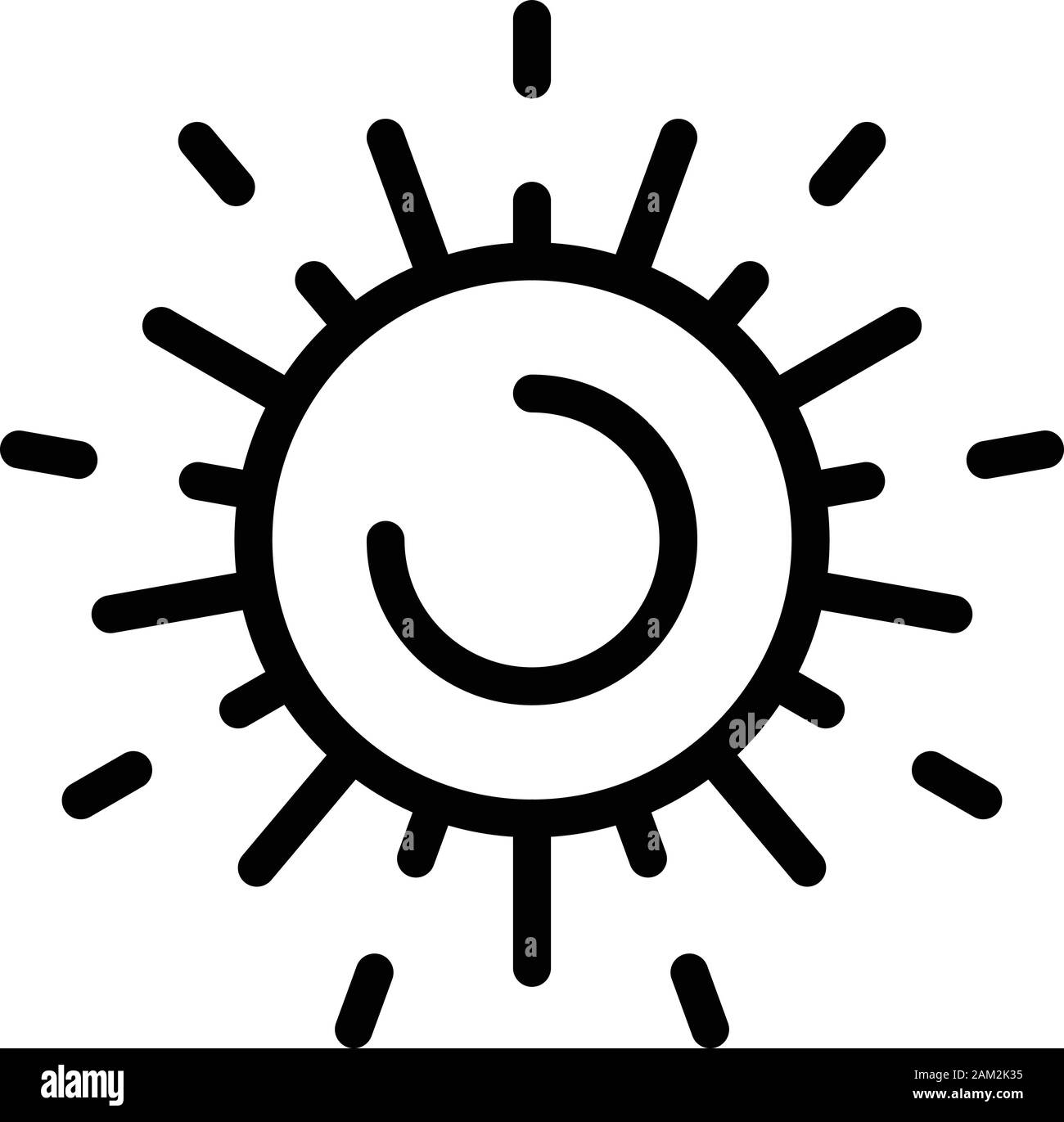 Shiny sun icon, outline style Stock Vector Image & Art - Alamy