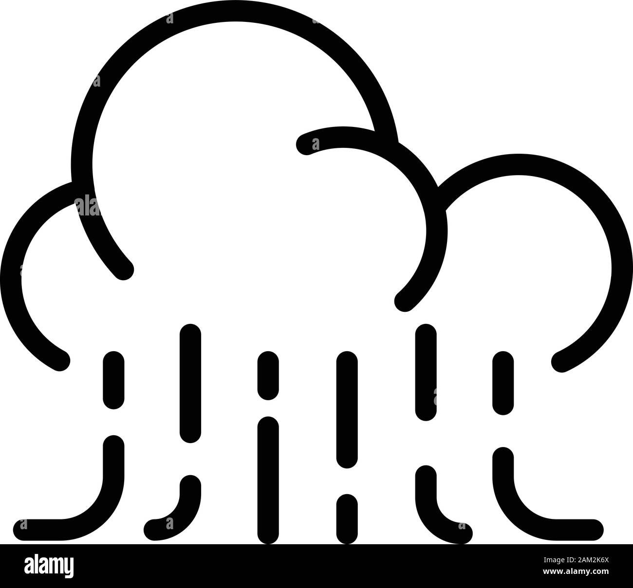 Wind rain cloud icon, outline style Stock Vector Image & Art - Alamy