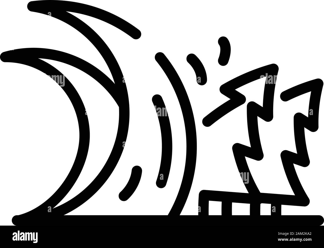 Alarm tsunami wave icon hi-res stock photography and images - Alamy