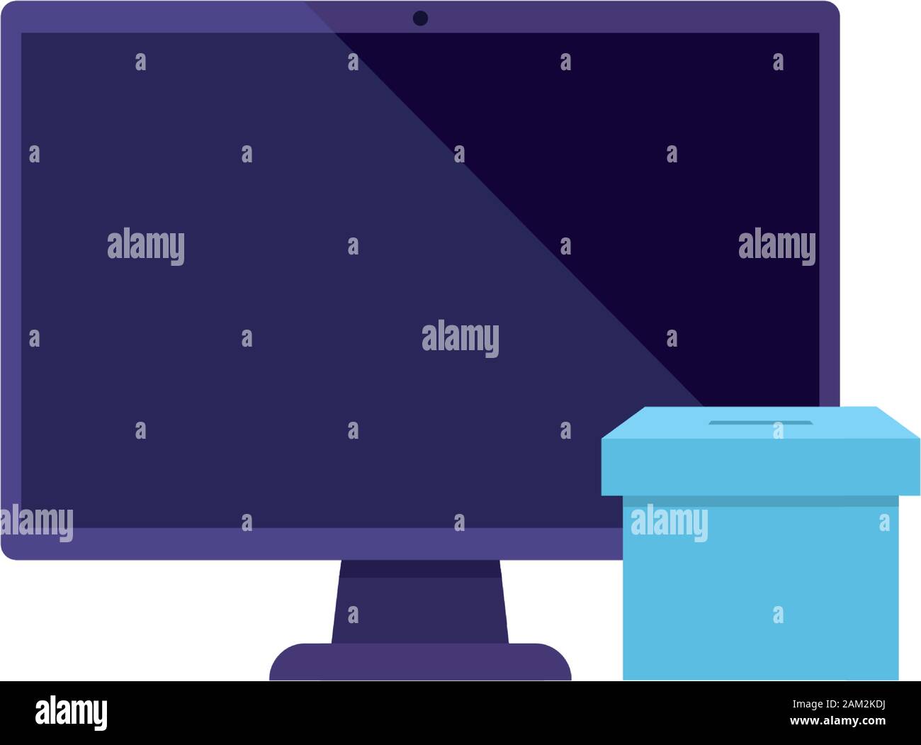 Computer ballot box isolated Stock Vector Images - Alamy