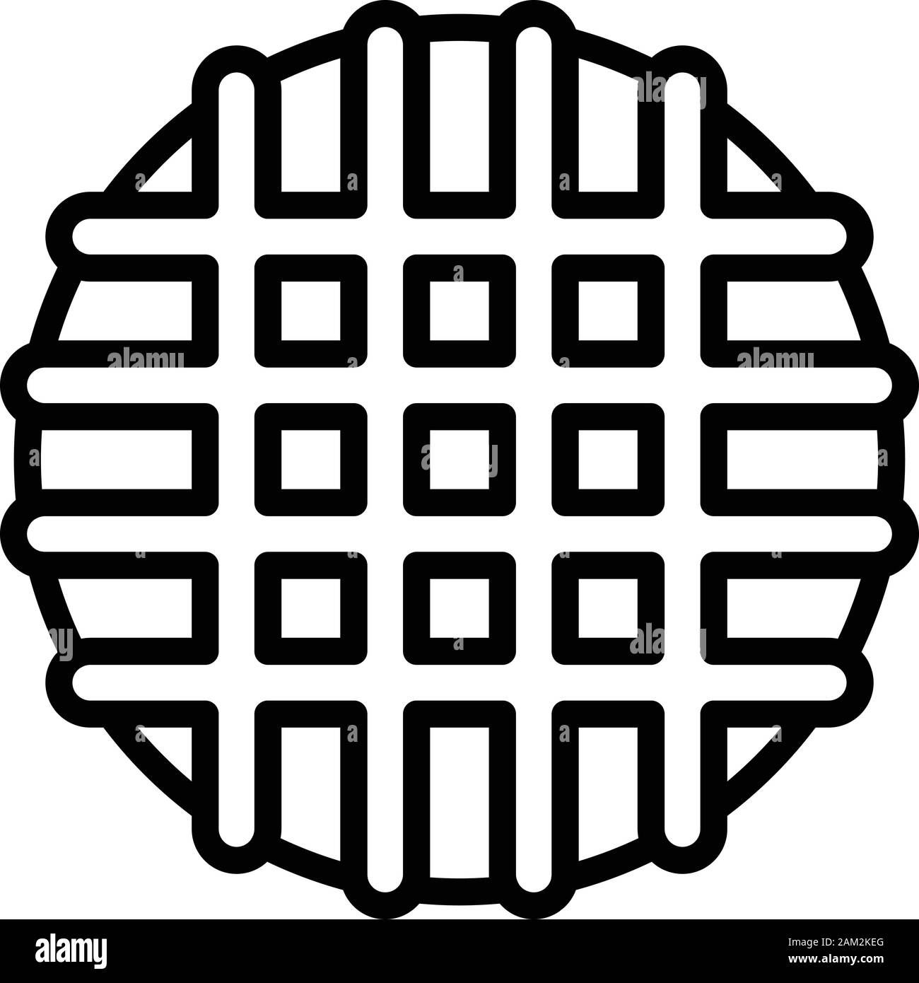 Waffle icon, outline style Stock Vector Image & Art - Alamy
