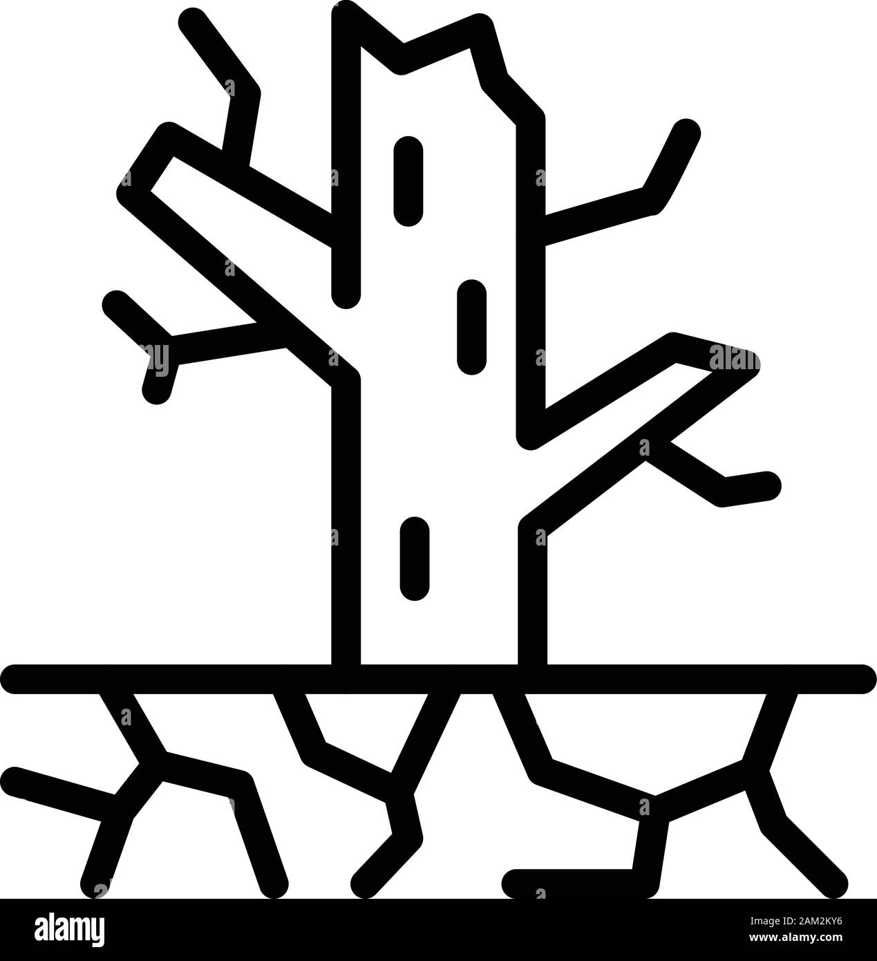 Tree drought icon, outline style Stock Vector Image & Art - Alamy