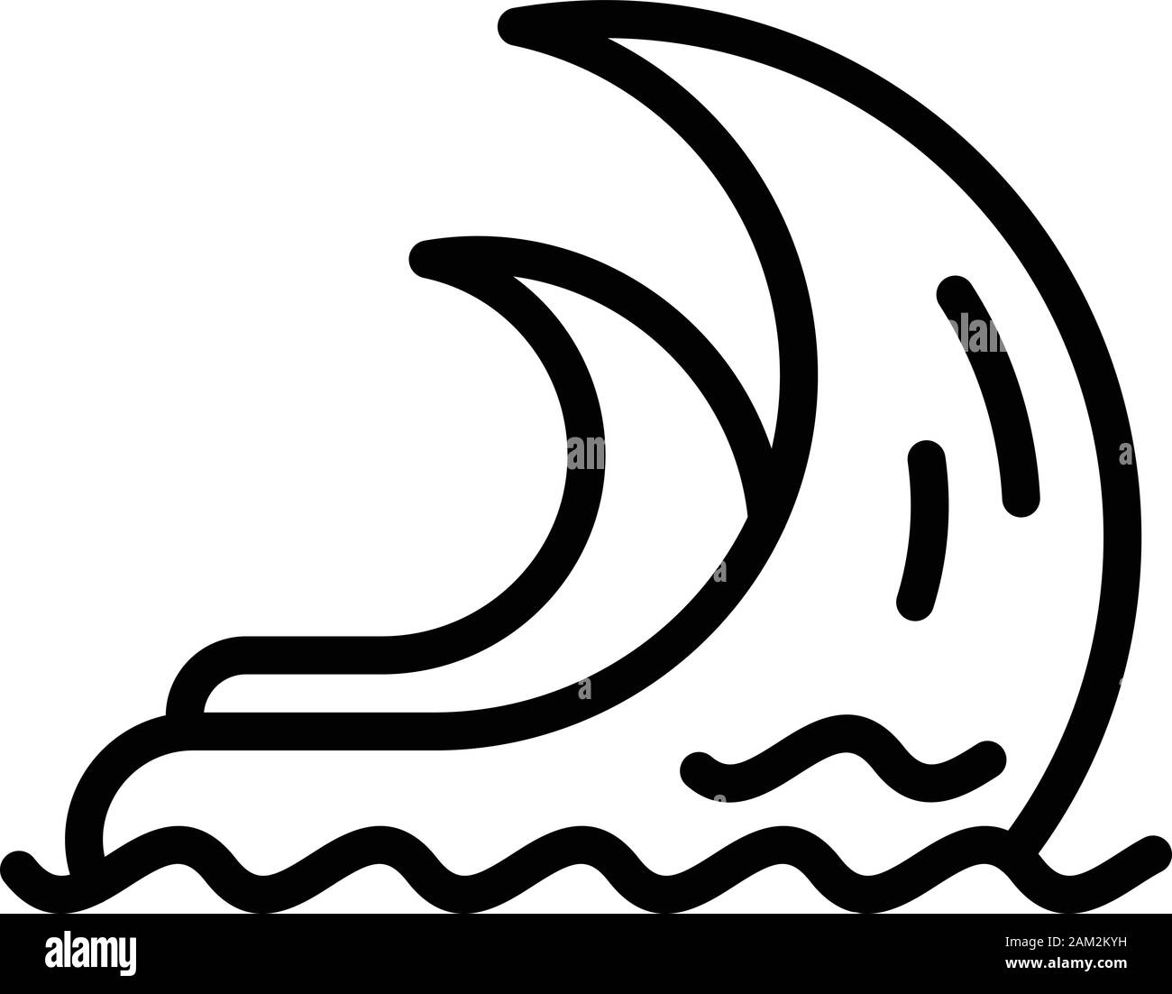 Accident tsunami icon, outline style Stock Vector Image & Art - Alamy