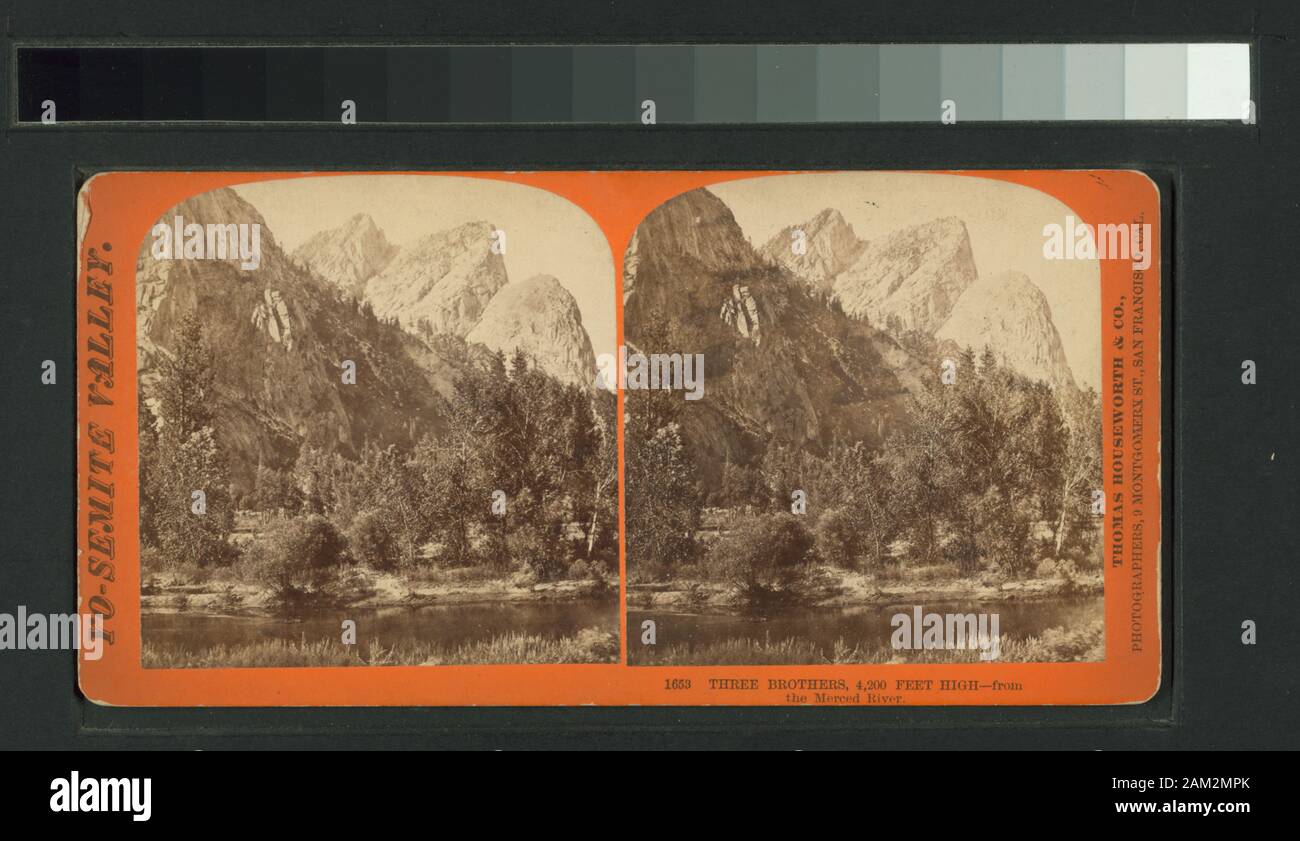 Three Brothers, 4,200 feet high, from the Merced River by Lawrence ...
