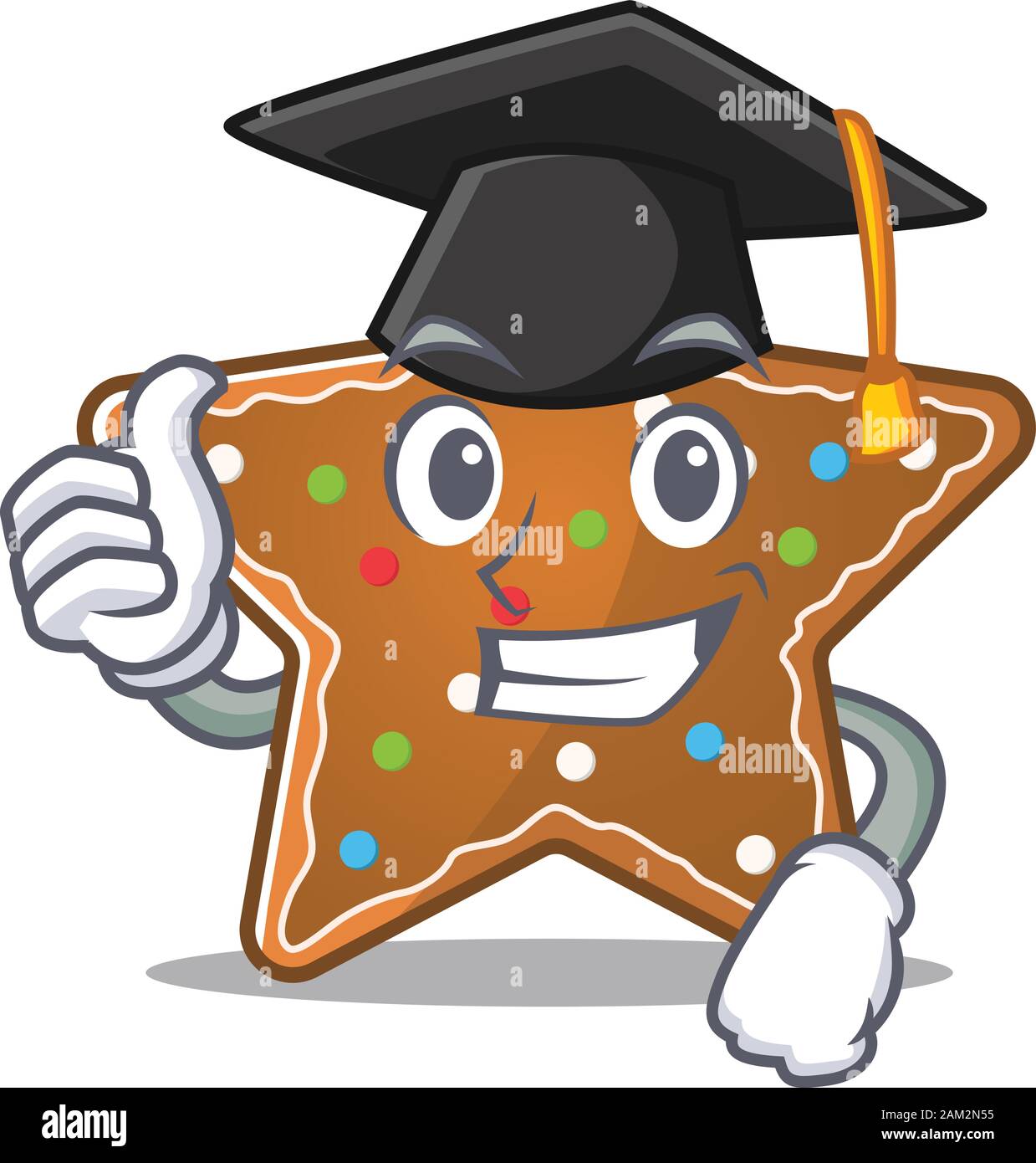 happy and proud of gingerbread star wearing a black Graduation hat ...