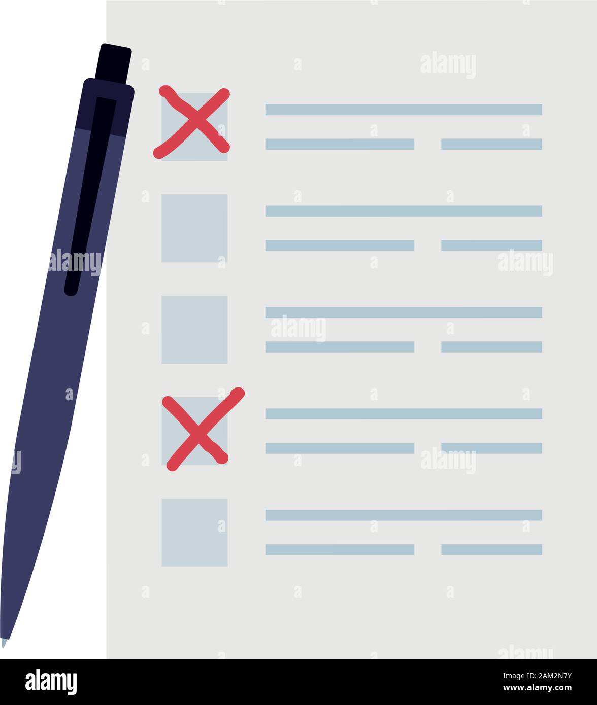 vote form with pen isolated icon Stock Vector Image & Art - Alamy