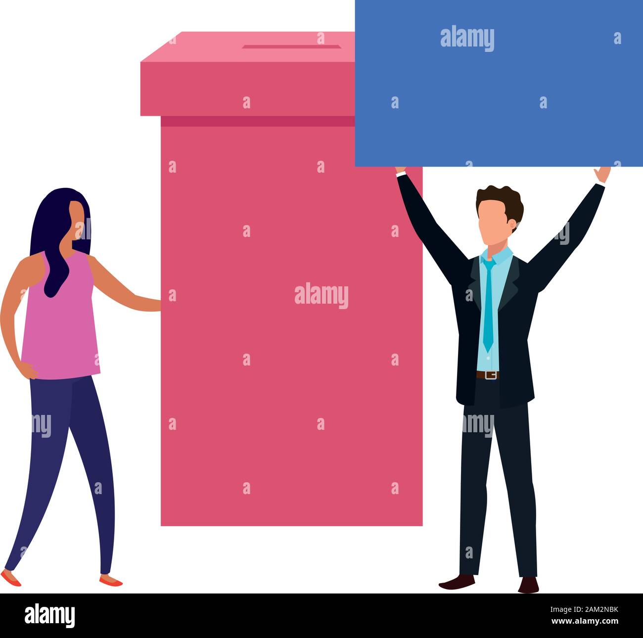 Couple voting Cut Out Stock Images & Pictures - Alamy