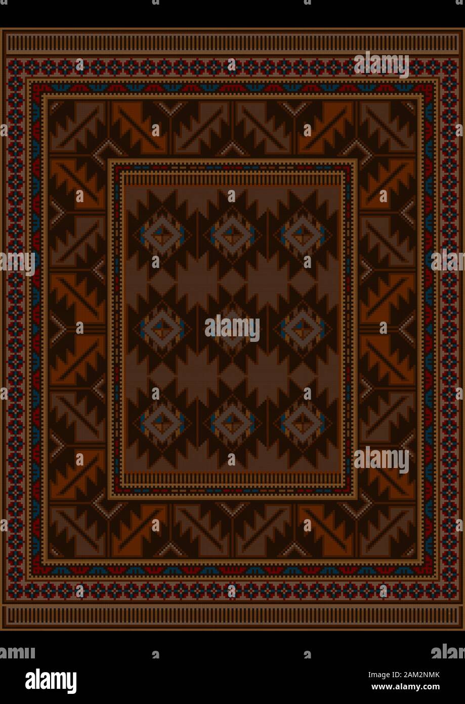 Vintage luxury carpet at brown shades and variegated pattern in the ...
