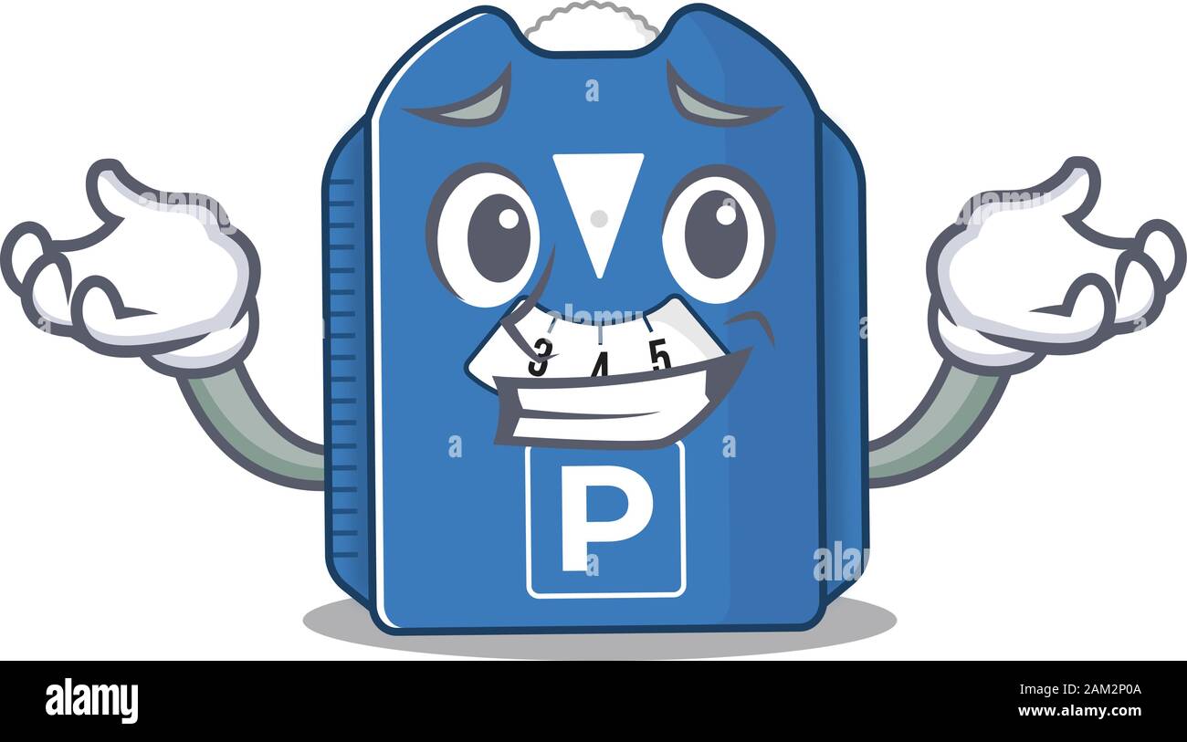 Super Funny Grinning parking disc mascot cartoon style Stock Vector ...