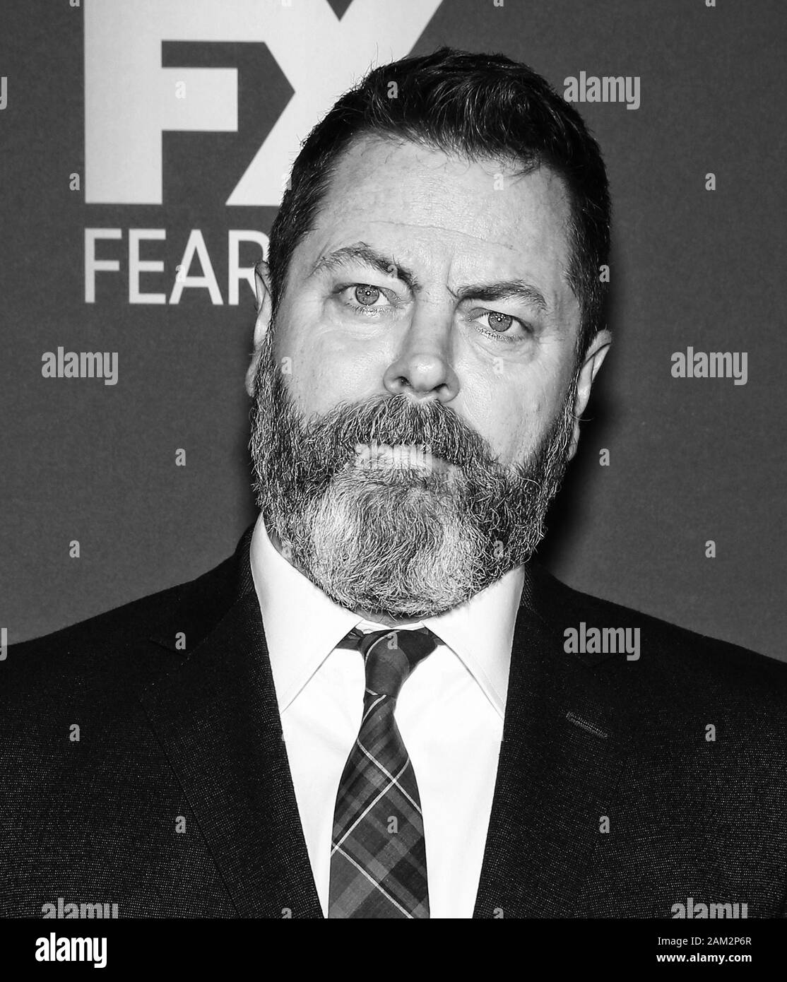 Pasadena, CA - January 09, 2020: Nick Offerman attends the FX Networks ...